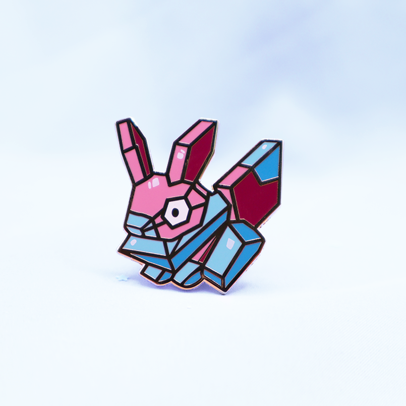 [virtual] [porygon X Eevee] Enamel Pin [eevee Fusion] Mamobot