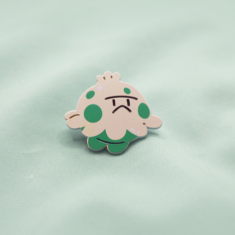 Shroomish Pokemallow Soft Dyed Enamel Pin Mamobot