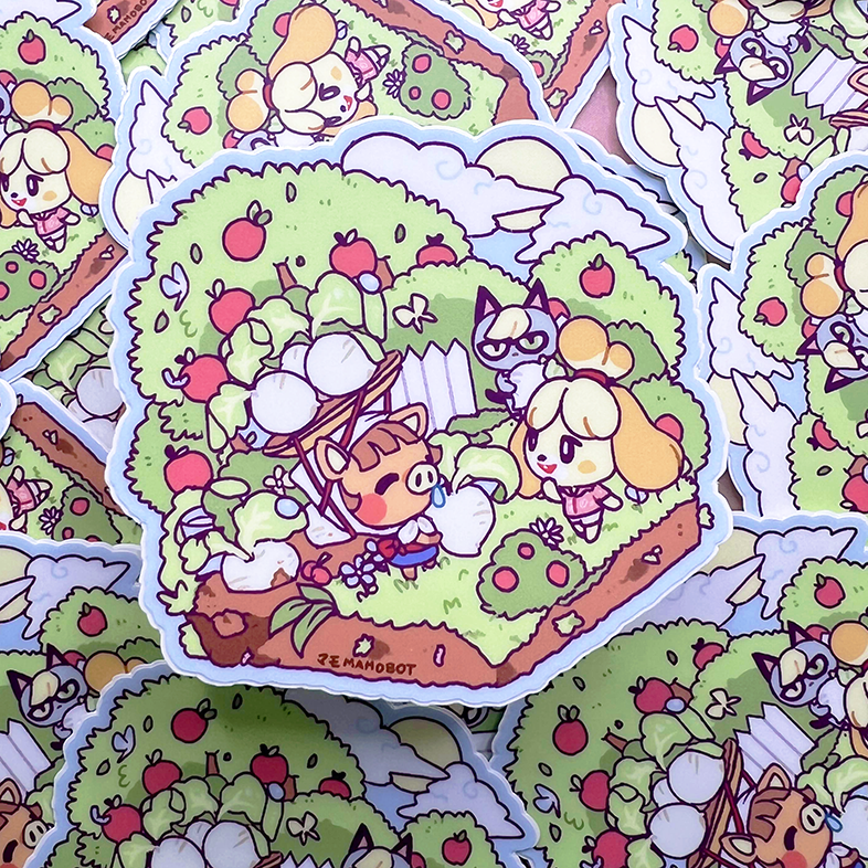 [VINYL STICKER] DAISY MAE TURNIP FARM STICKER [ANIMAL CROSSING] – MAMOBOT