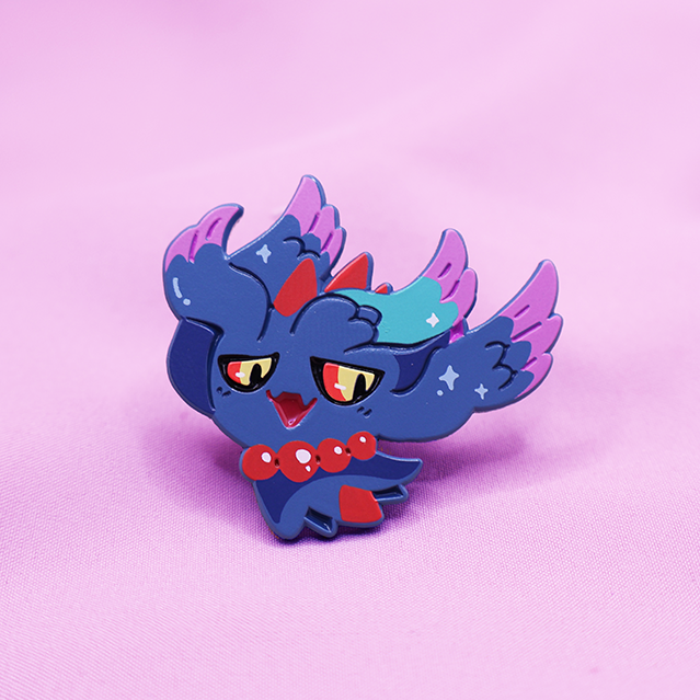 FLUTTERMANE [POKEMALLOW] SOFT DYED ENAMEL PIN [SPOOKYMALLOW SERIES ...