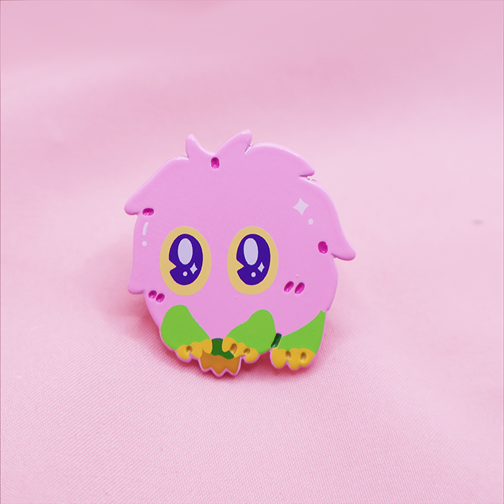 [PINK] KURIBOH BROTHER [DUEL MALLOW] SOFT DYED ENAMEL PIN – MAMOBOT