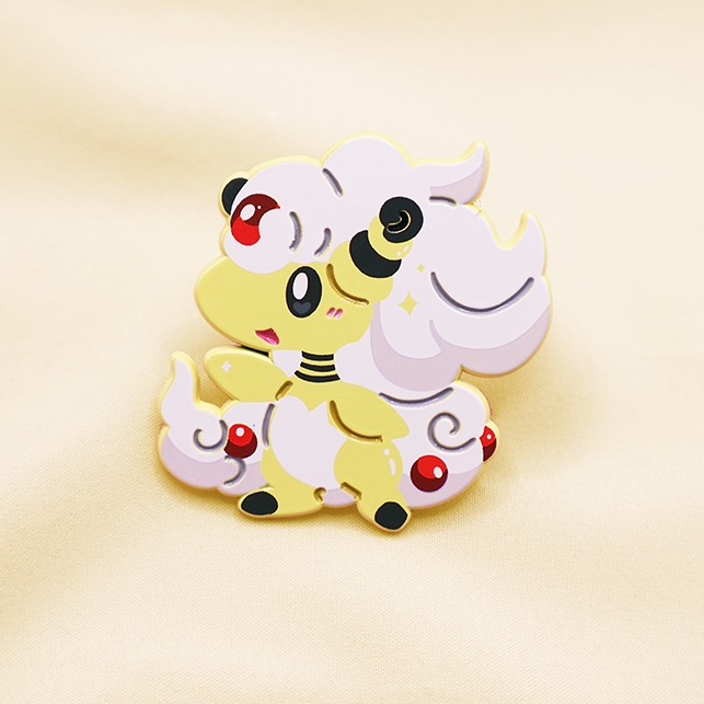MEGA AMPHAROS [MEGA EVOLUTION] [POKEMALLOW] SOFT DYED ENAMEL PIN – MAMOBOT