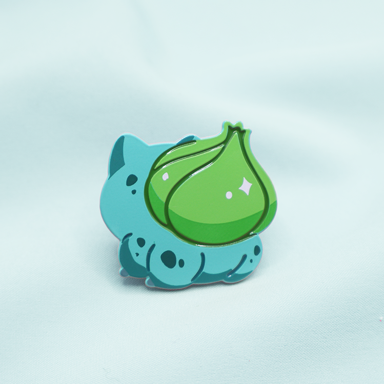 BULBASAUR [BACK] [POKEMALLOW] SOFT DYED ENAMEL PIN – MAMOBOT