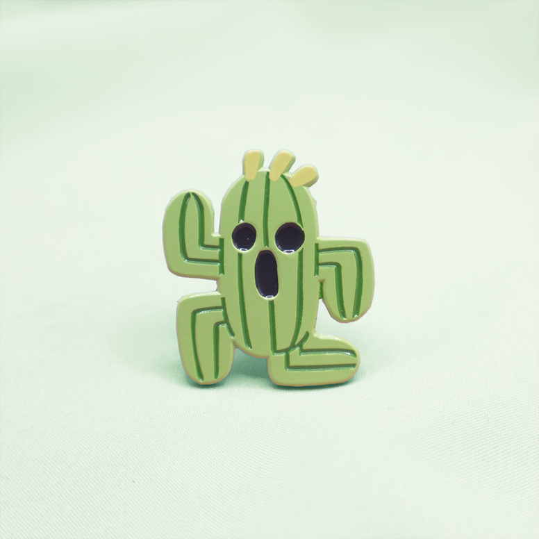 CACTUAR [ FF MALLOW] SOFT DYED ENAMEL PIN – MAMOBOT
