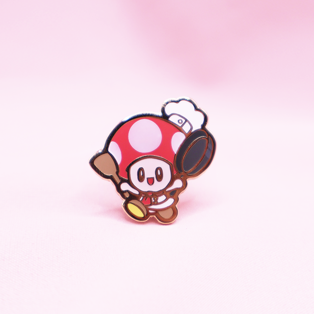 CHEF TOAD ENAMEL PIN [MARIO MINI] [B-GRADE] – MAMOBOT