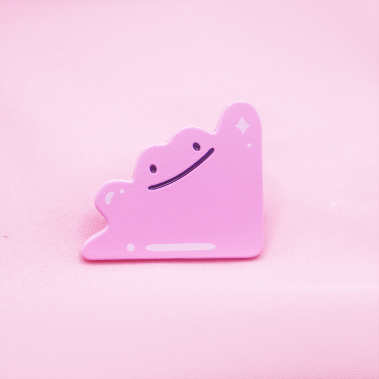 [PREORDER] [PINK] DITTO CORNER [POKEMALLOW] SOFT DYED ENAMEL PIN – MAMOBOT