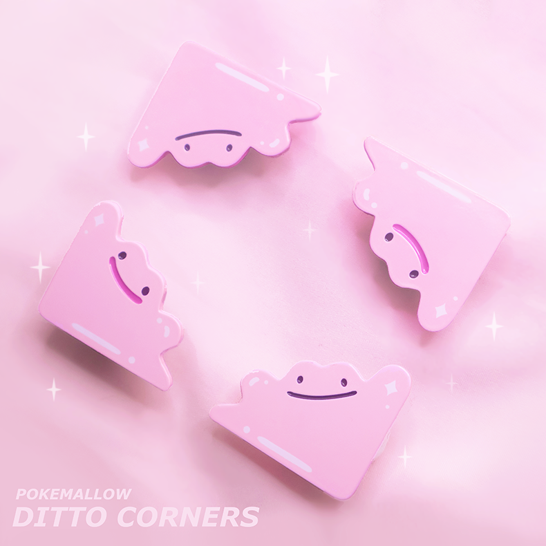 [PINK] DITTO CORNER [POKEMALLOW] SOFT DYED ENAMEL PIN – MAMOBOT