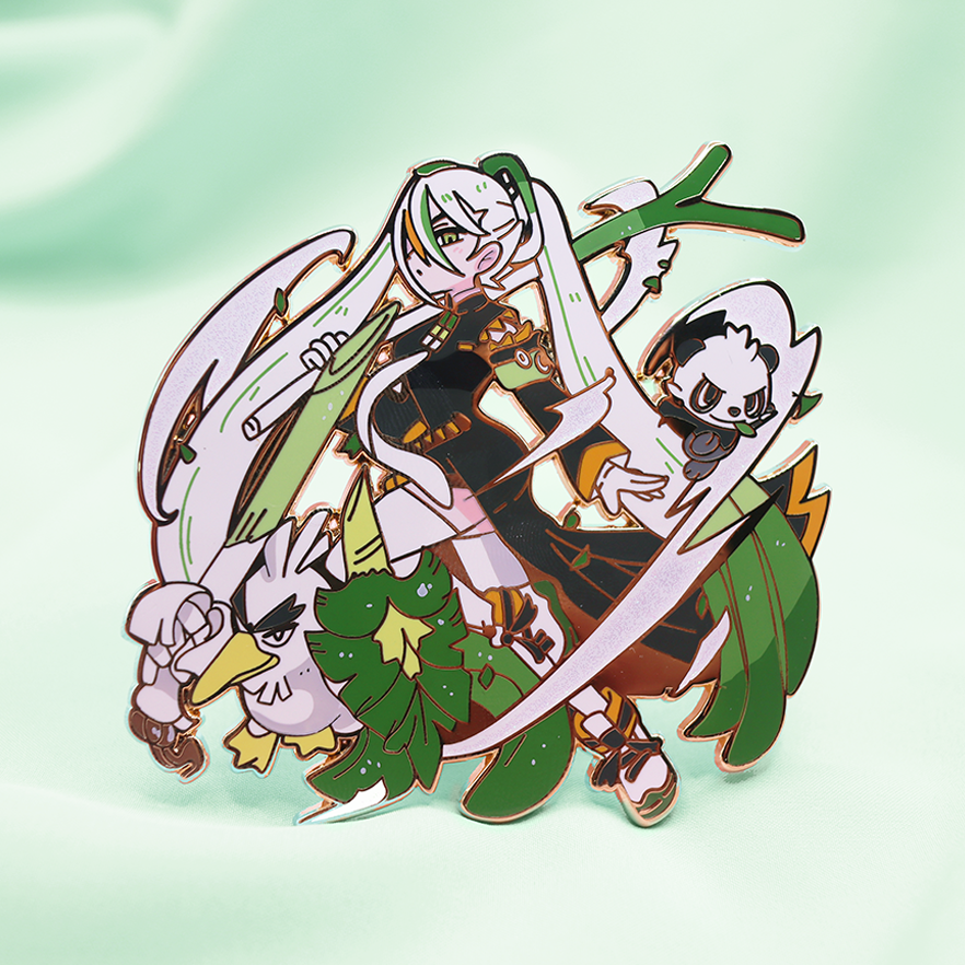 [FIGHTING TYPE] JUMBO PROJECT VOLTAGE MIKU GOLD PLATED ENAMELPIN – MAMOBOT