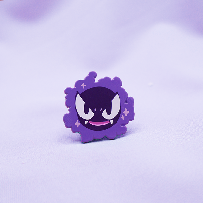 GASTLY [POKEMALLOW] SOFT DYED ENAMEL PIN – MAMOBOT