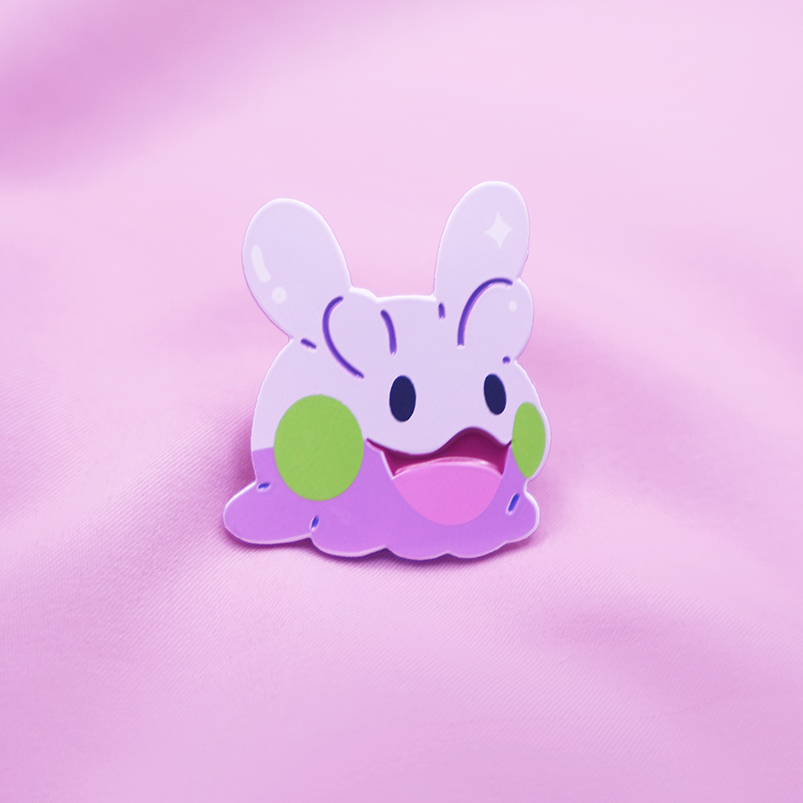 GOOMY [SMILEY] [POKEMALLOW] SOFT DYED ENAMEL PIN – MAMOBOT