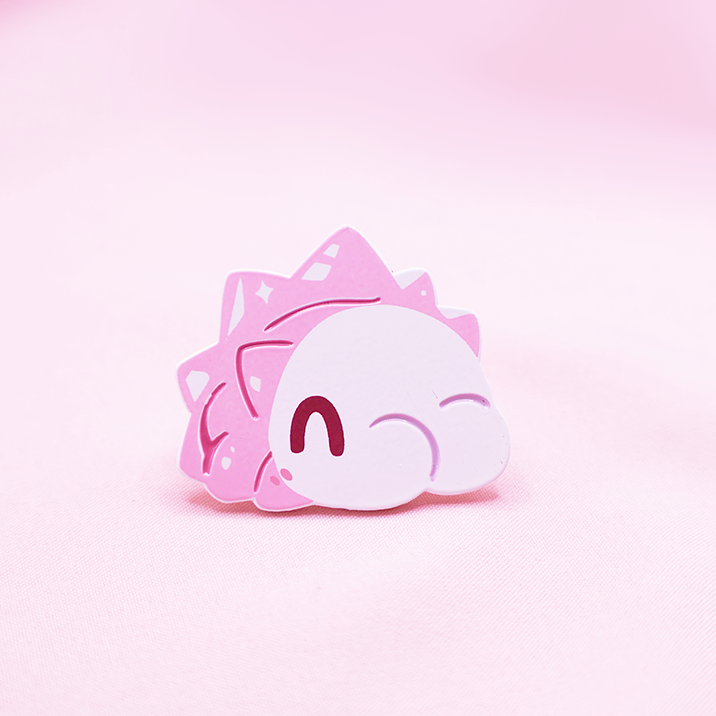 SNOM [HAPPY PINK] [POKEMALLOW] SOFT DYED ENAMEL PIN – MAMOBOT