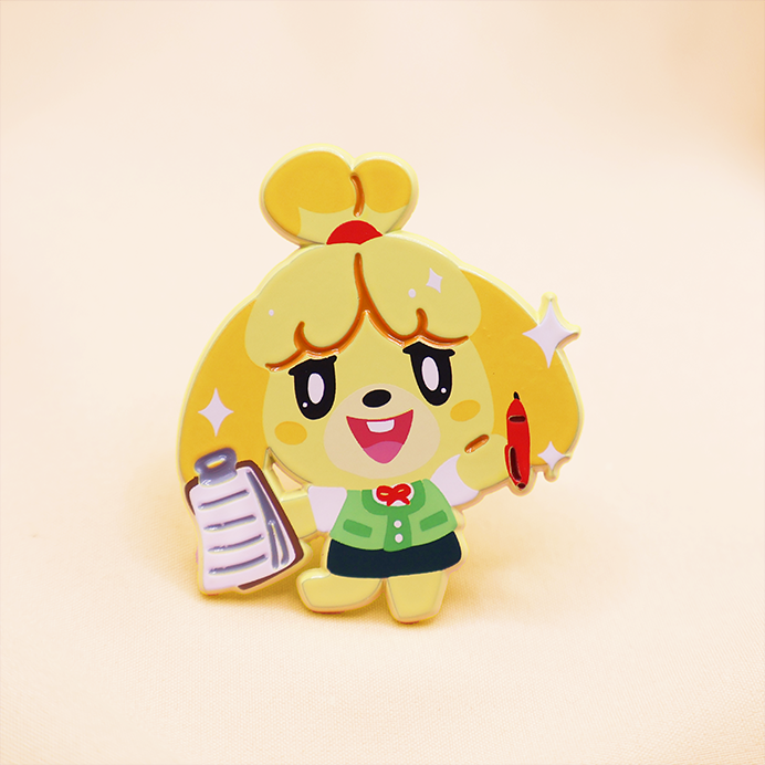 ISABELLE [AC MALLOW] SOFT DYED ENAMEL PIN – MAMOBOT