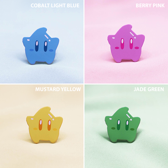 [4 PC] [BF WAVE] LUMA STAR SOFT DYED ENAMEL PIN SET [MIXED GRADE] – MAMOBOT