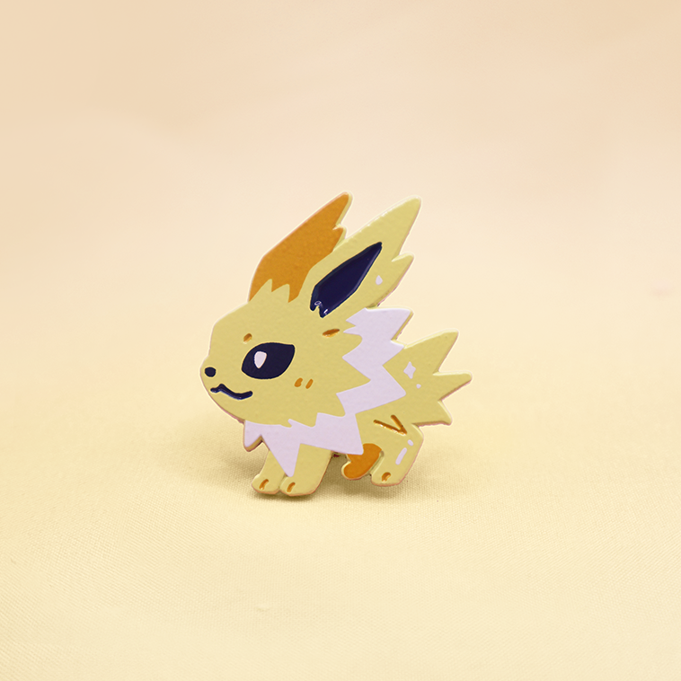 JOLTEON [POKEMALLOW] SOFT DYED ENAMEL PIN – MAMOBOT