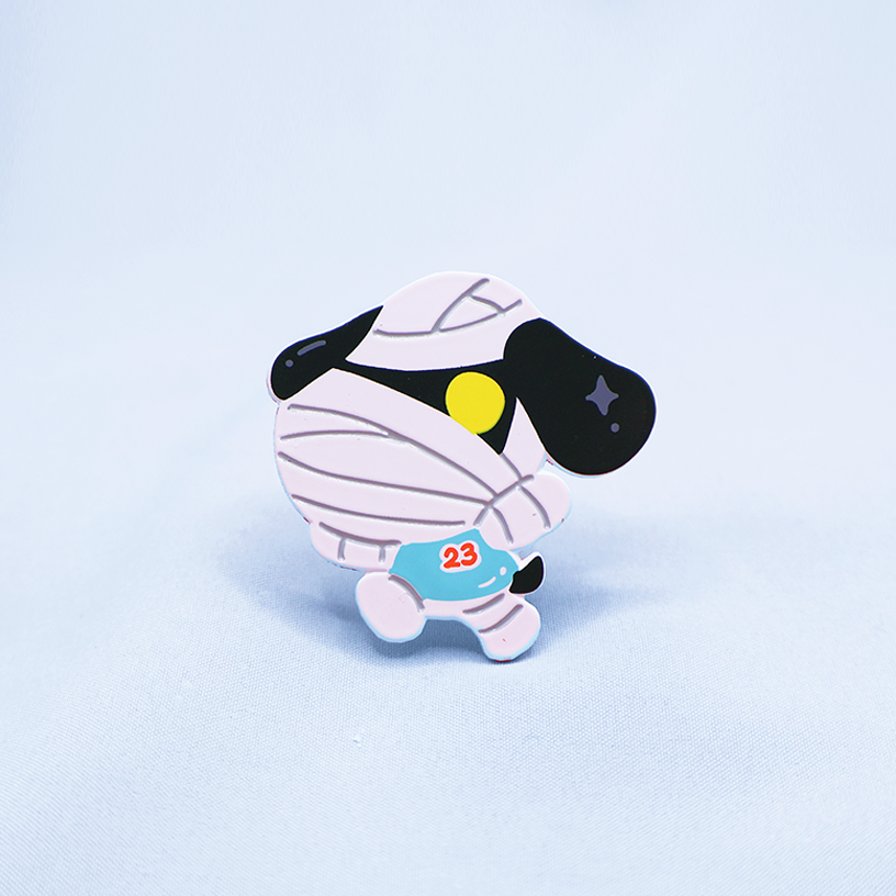 LUCKY [AC MALLOW] SOFT DYED ENAMEL PIN – MAMOBOT