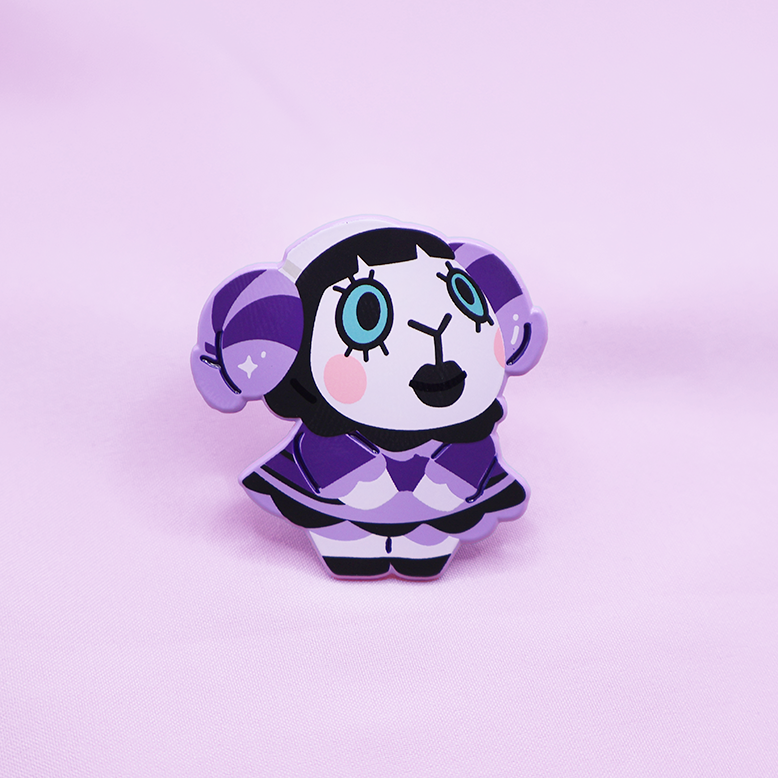 MUFFY [AC MALLOW] SOFT DYED ENAMEL PIN – MAMOBOT