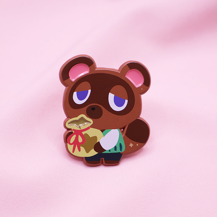 TOM NOOK [BELLS] [AC MALLOW] SOFT DYED ENAMEL PIN – MAMOBOT