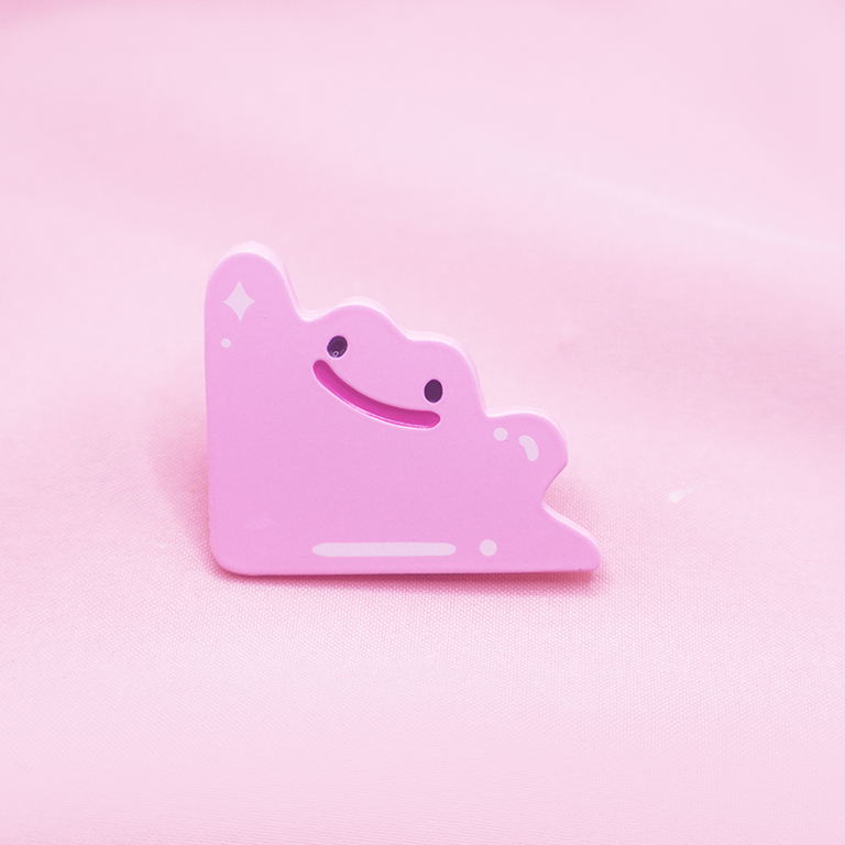 [PINK] DITTO CORNER [POKEMALLOW] SOFT DYED ENAMEL PIN – MAMOBOT