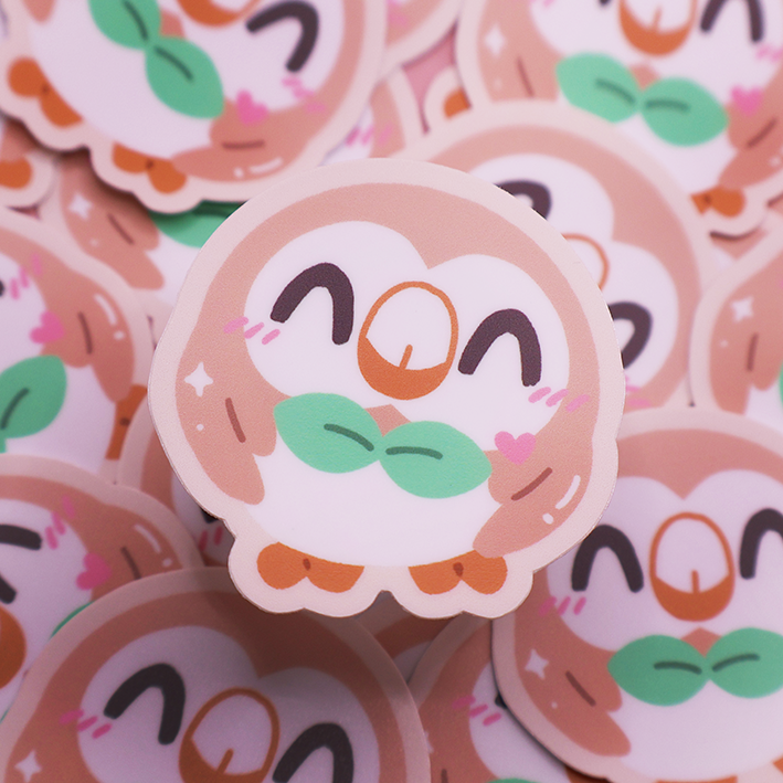 [VINYL STICKER] POKEMALLOW ROWLETT [HAPPY] – MAMOBOT