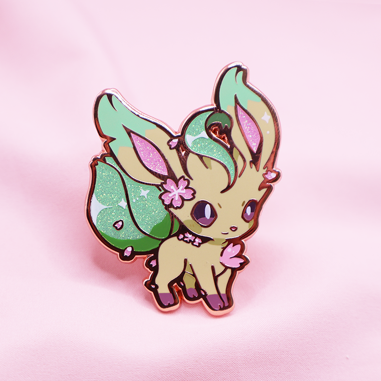 LEAFEON [SAKURA TRANSITION FORM] [SEASONAL SERIES] ENAMEL PIN – MAMOBOT