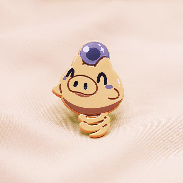 [~SHINY] SPOINK [POKEMALLOW] SOFT DYED ENAMEL PIN – MAMOBOT