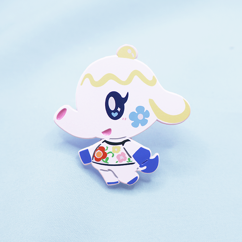 TIA [AC MALLOW] SOFT DYED ENAMEL PIN – MAMOBOT