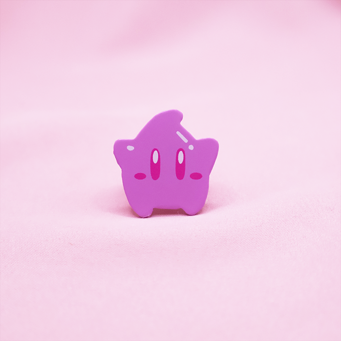 [BERRY PINK] SOLO STAR LUMA SOFT DYED ENAMEL PIN [MIXED GRADE] – MAMOBOT