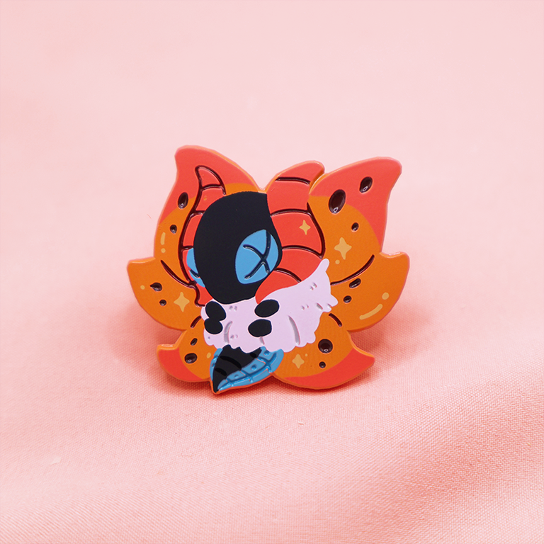 VOLCARONA [POKEMALLOW] SOFT DYED ENAMEL PIN – MAMOBOT