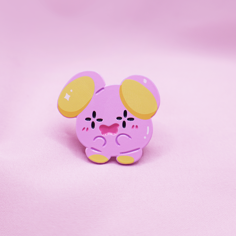 WHISMUR [POKEMALLOW] SOFT DYED ENAMEL PIN – MAMOBOT