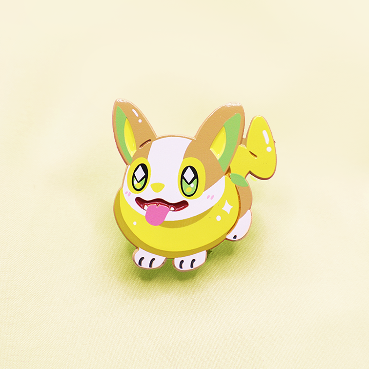 YAMPER [POKEMALLOW] SOFT DYED ENAMEL PIN – MAMOBOT