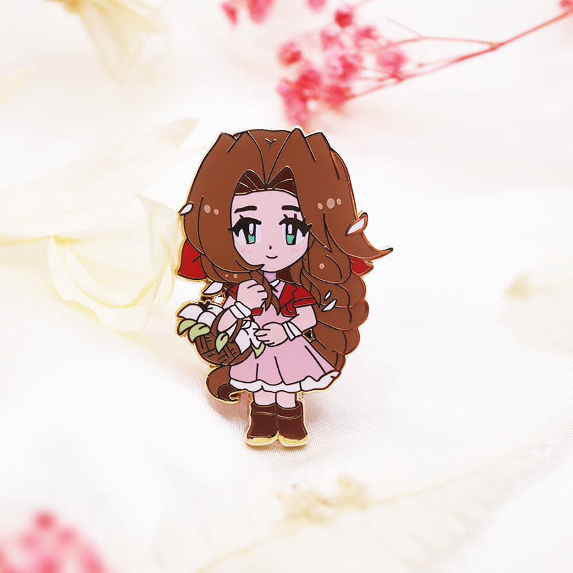 FF AERITH ENAMEL PIN – MAMOBOT