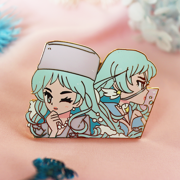 ALUMINUM SIREN MOONIE BADGE ENAMEL PIN – MAMOBOT