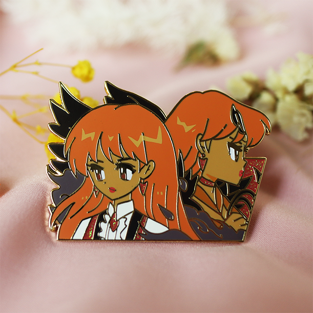 LEAD CROW MOONIE BADGE ENAMEL PIN – MAMOBOT