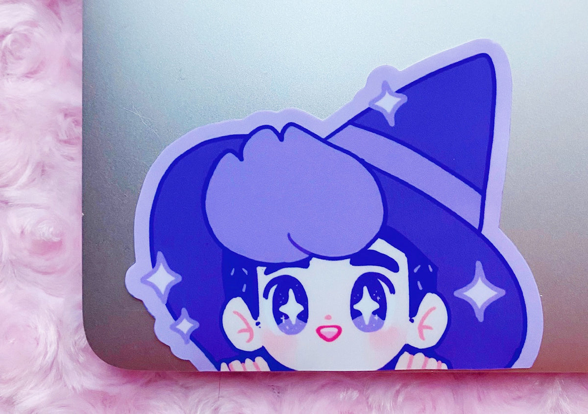 WITCH BOY PEEKING VINYL STICKER [LARGE] – MAMOBOT